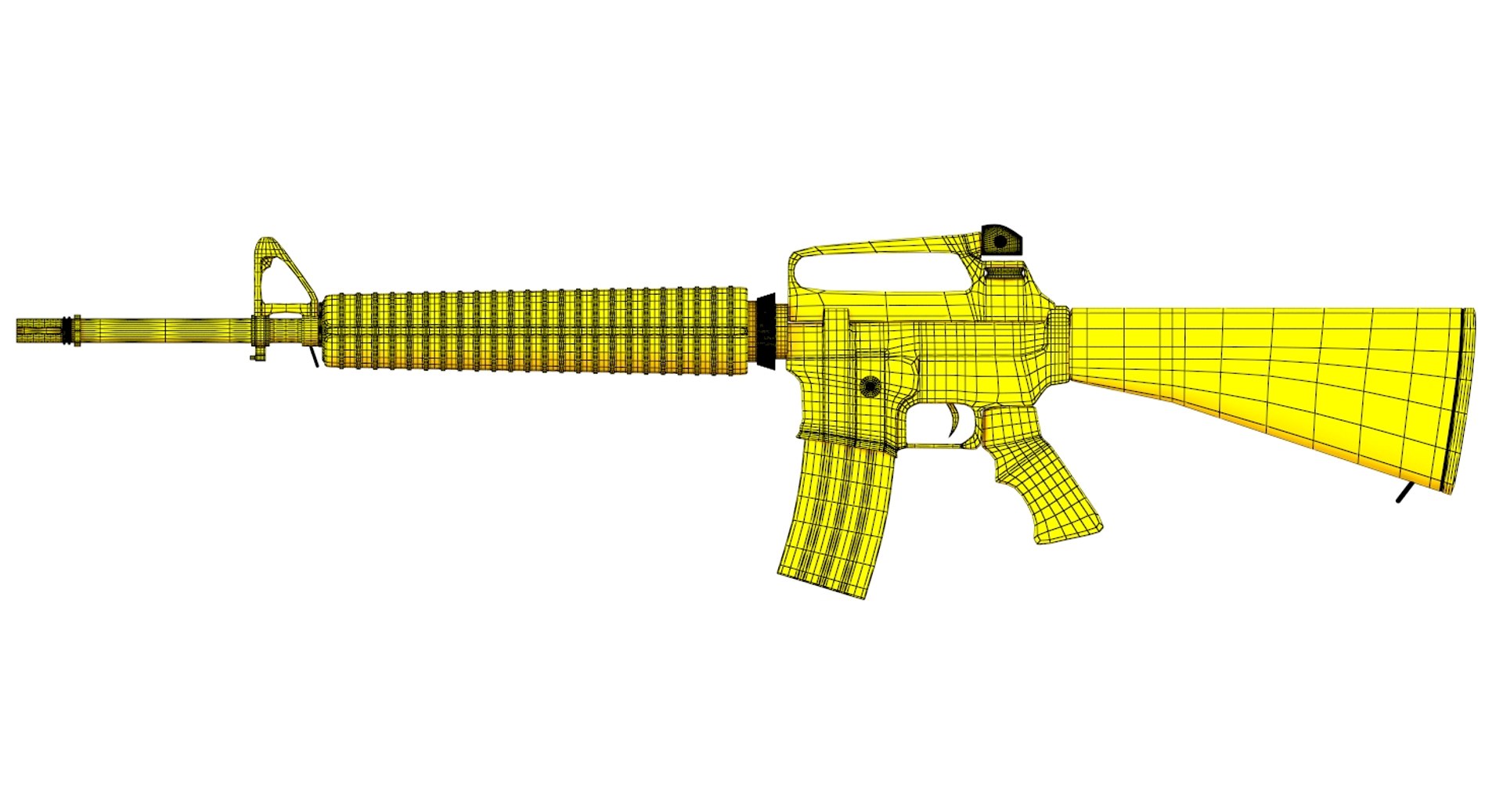 Colt M16a2 Combat Rifle 3D Model - TurboSquid 1335213