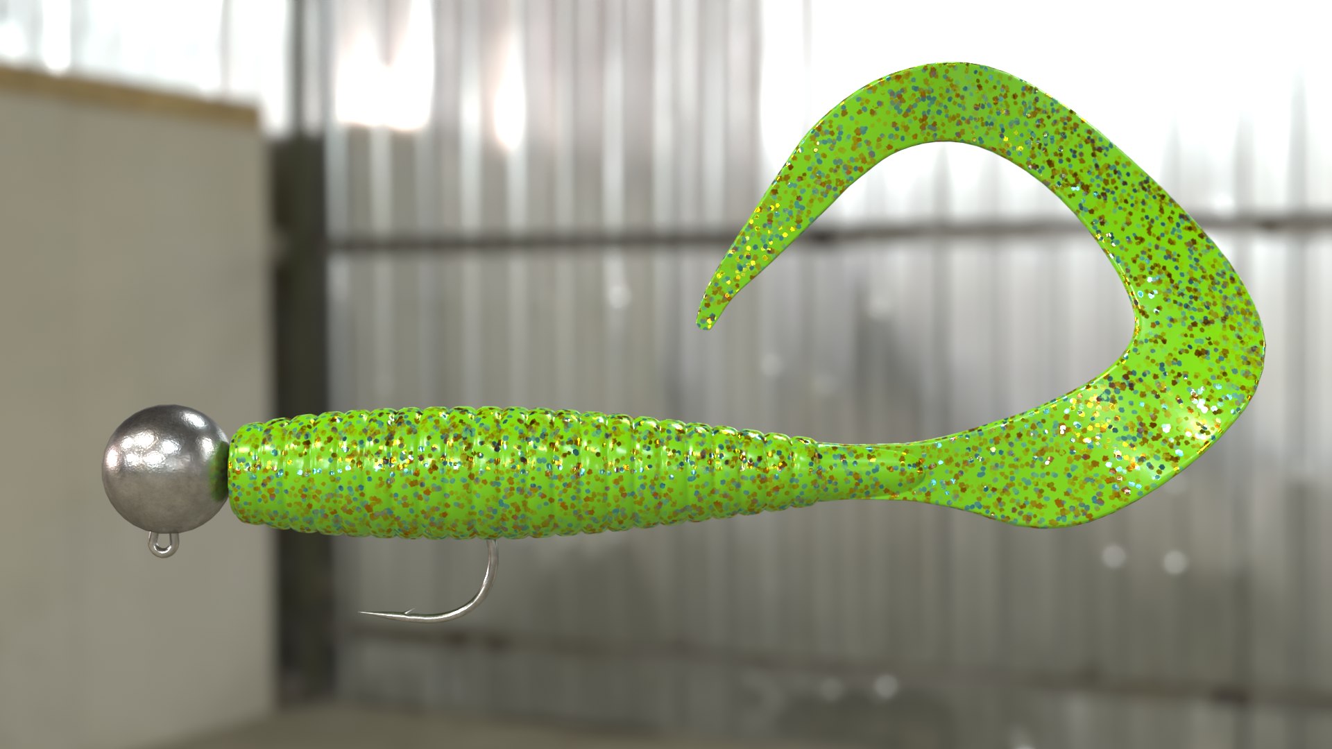 3D Curly Tail Fishing Lure Collection model - TurboSquid 1993584