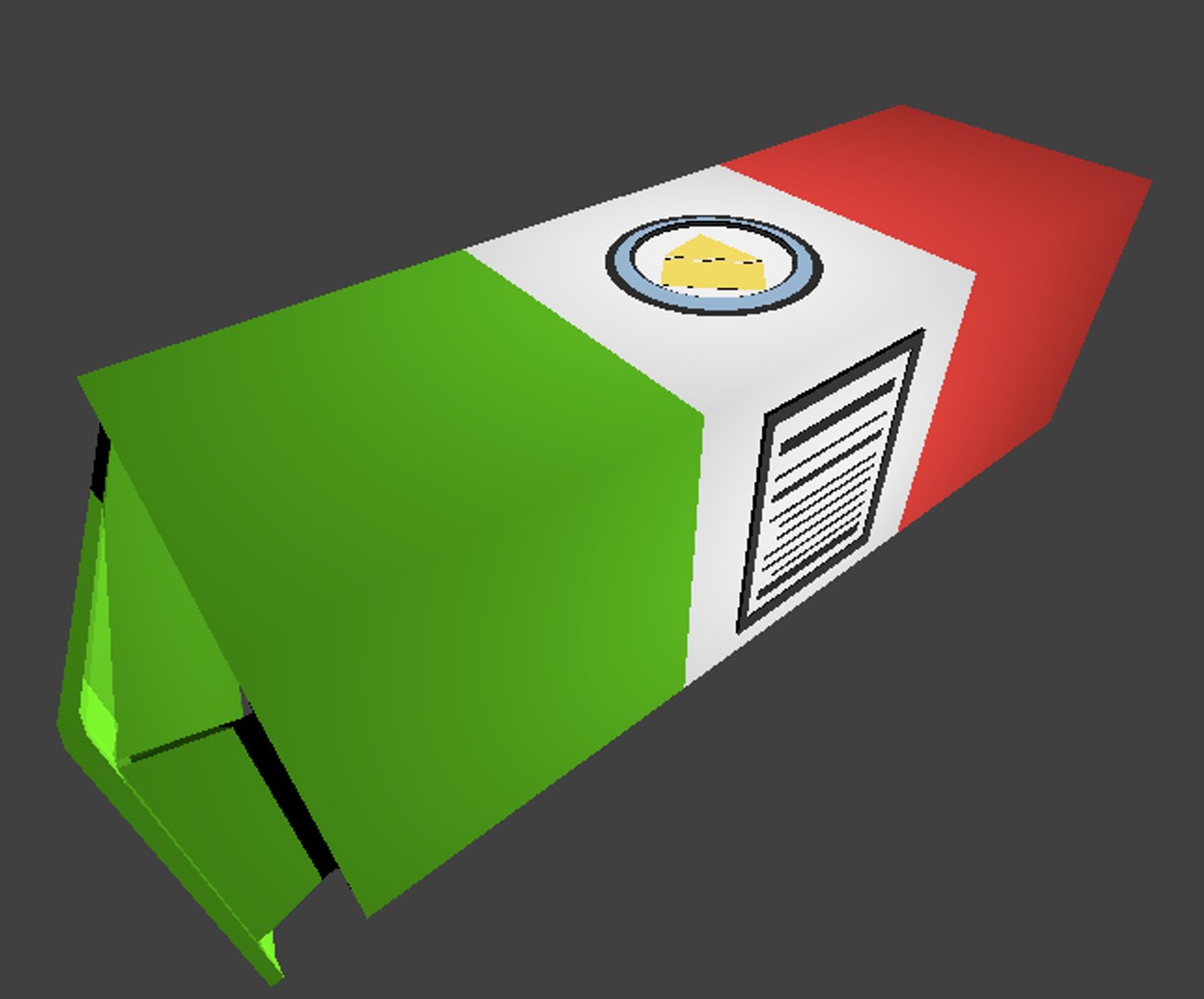 3D Model Box Italian Cheeses - TurboSquid 1282990