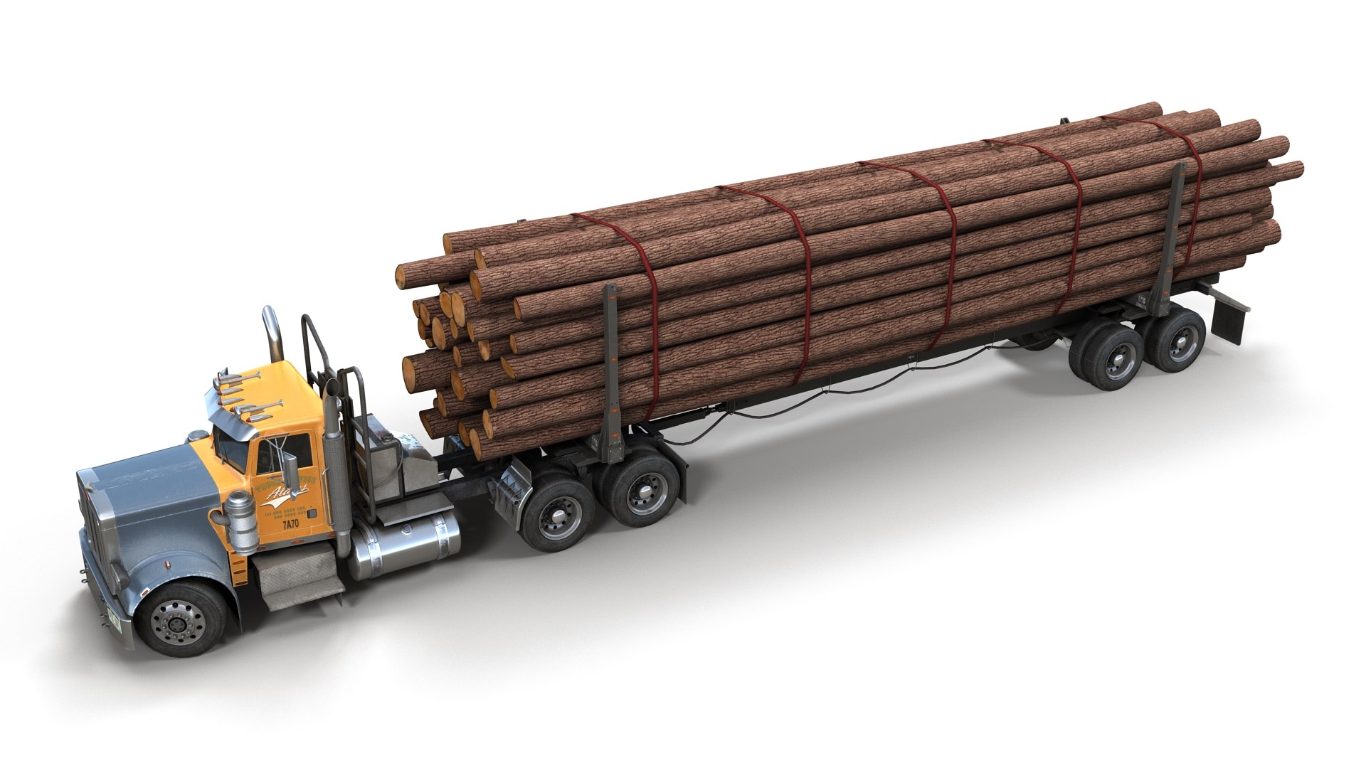 359 log trailer pbr 3D model - TurboSquid 1625748