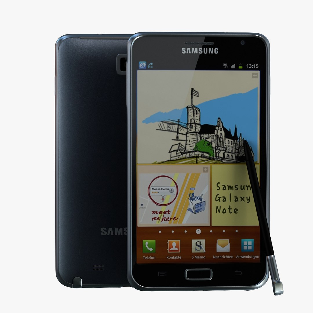 Samsung Galaxy Note Gt-n7000 3d Model