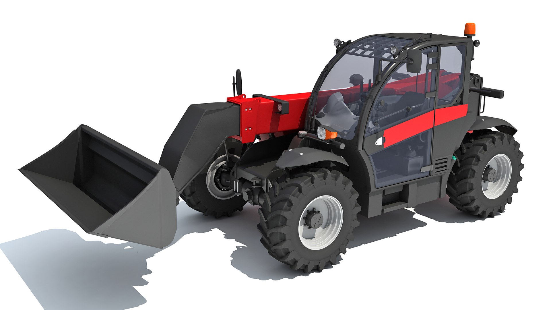 Scoop Telehandler Handler 3D Model - TurboSquid 1690064
