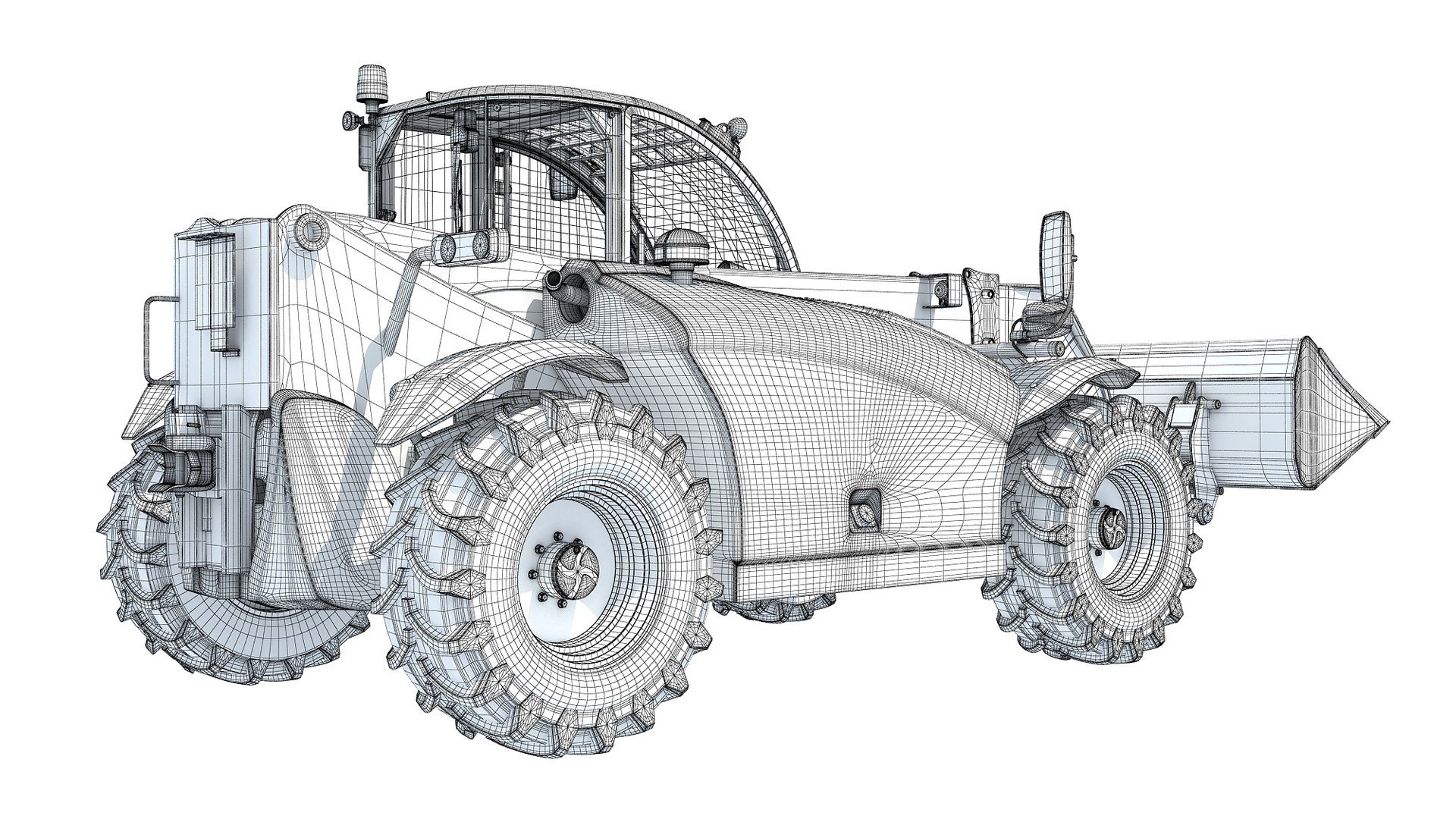 Scoop Telehandler Handler 3D Model - TurboSquid 1690064
