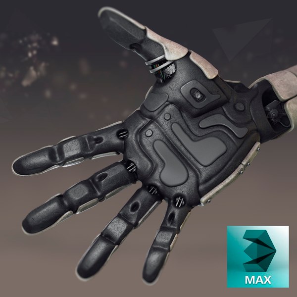 robot hand 3d max