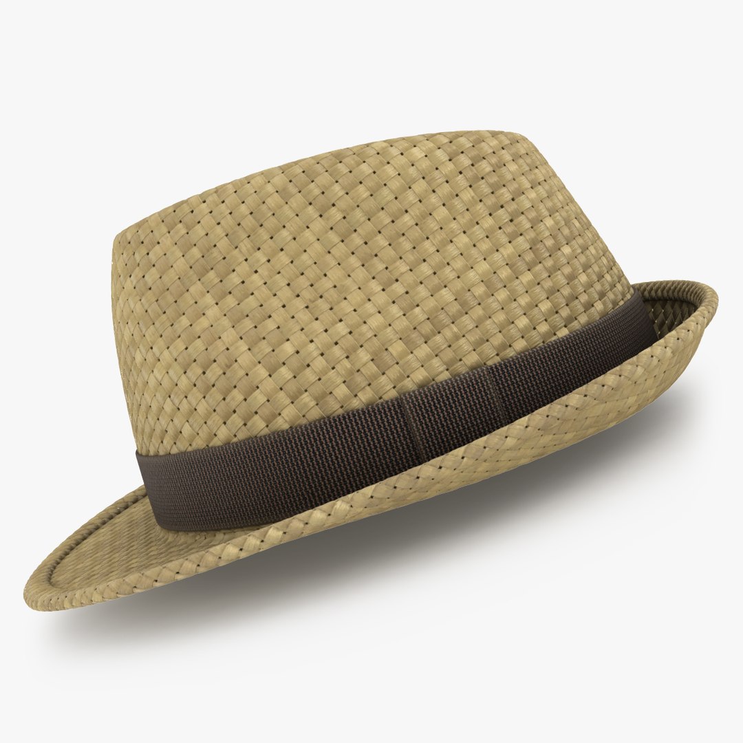 modelo 3d Trilby Straw Hat - TurboSquid 1920089