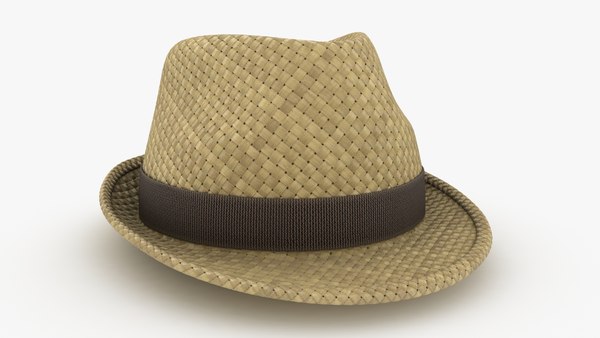 modelo 3d Trilby Straw Hat - TurboSquid 1920089