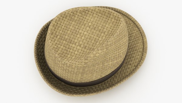 modelo 3d Trilby Straw Hat - TurboSquid 1920089