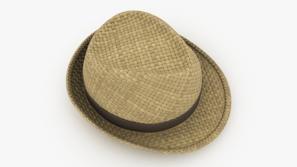 modelo 3d Trilby Straw Hat - TurboSquid 1920089