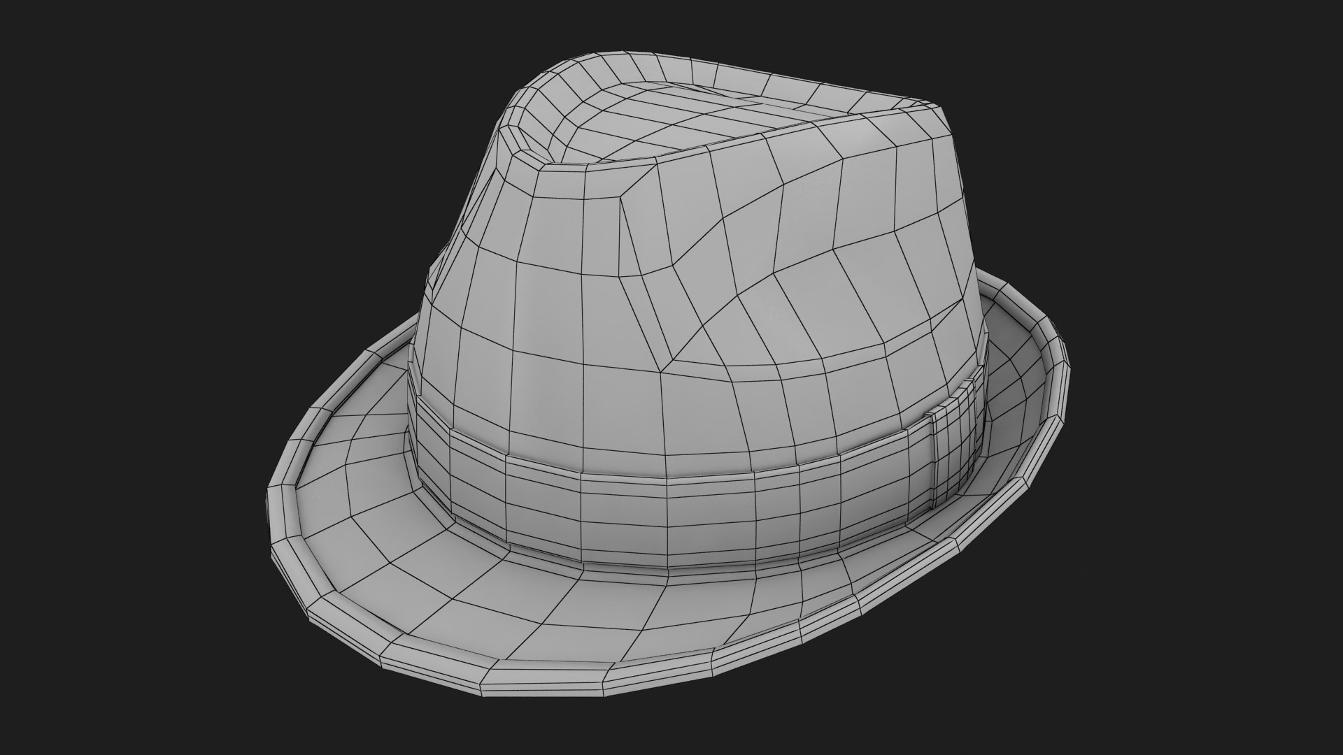 Trilby Straw Hat 3D model - TurboSquid 1920089