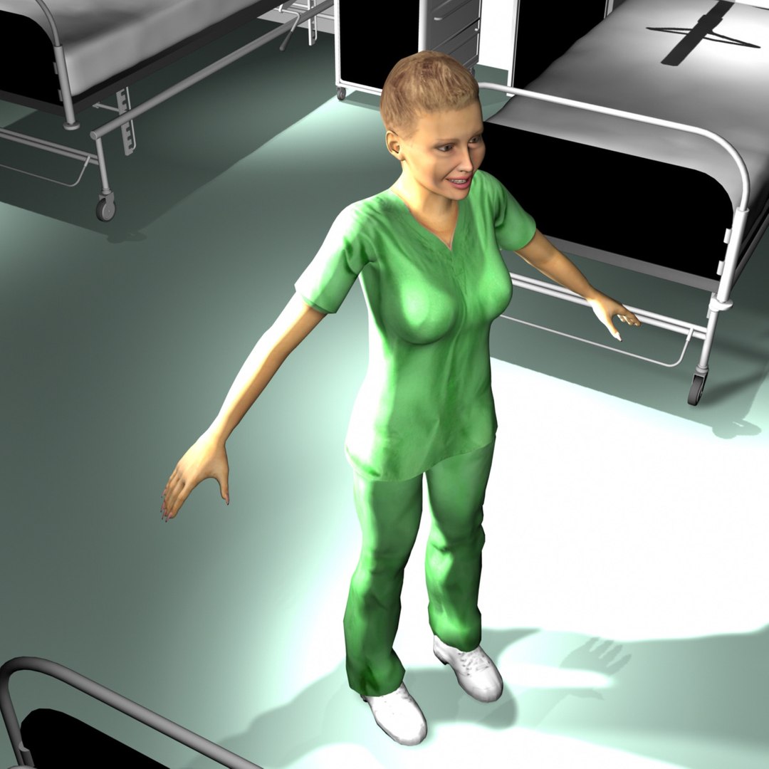 Female Medical Staff 3d Model