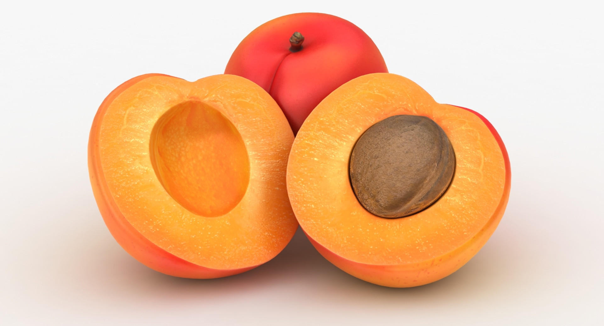 Realistic Apricot Color 2 3D Model - TurboSquid 1260644