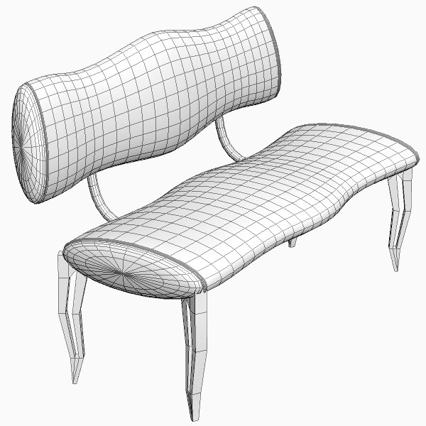 bench sofa 3d model
