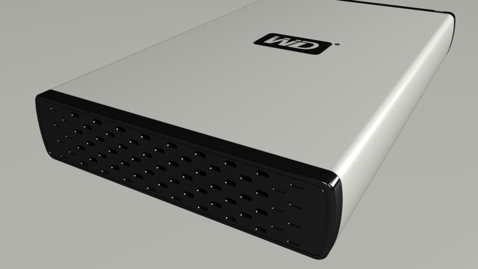 Western Digital External Hard Drive 3d Model