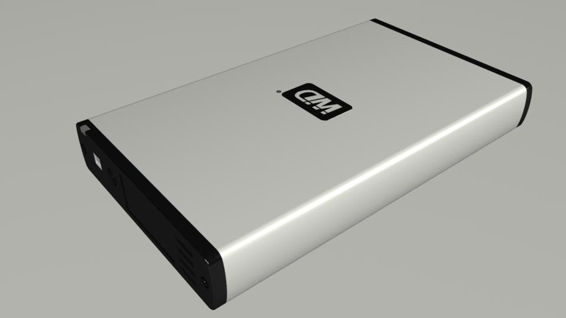 Western Digital External Hard Drive 3d Model