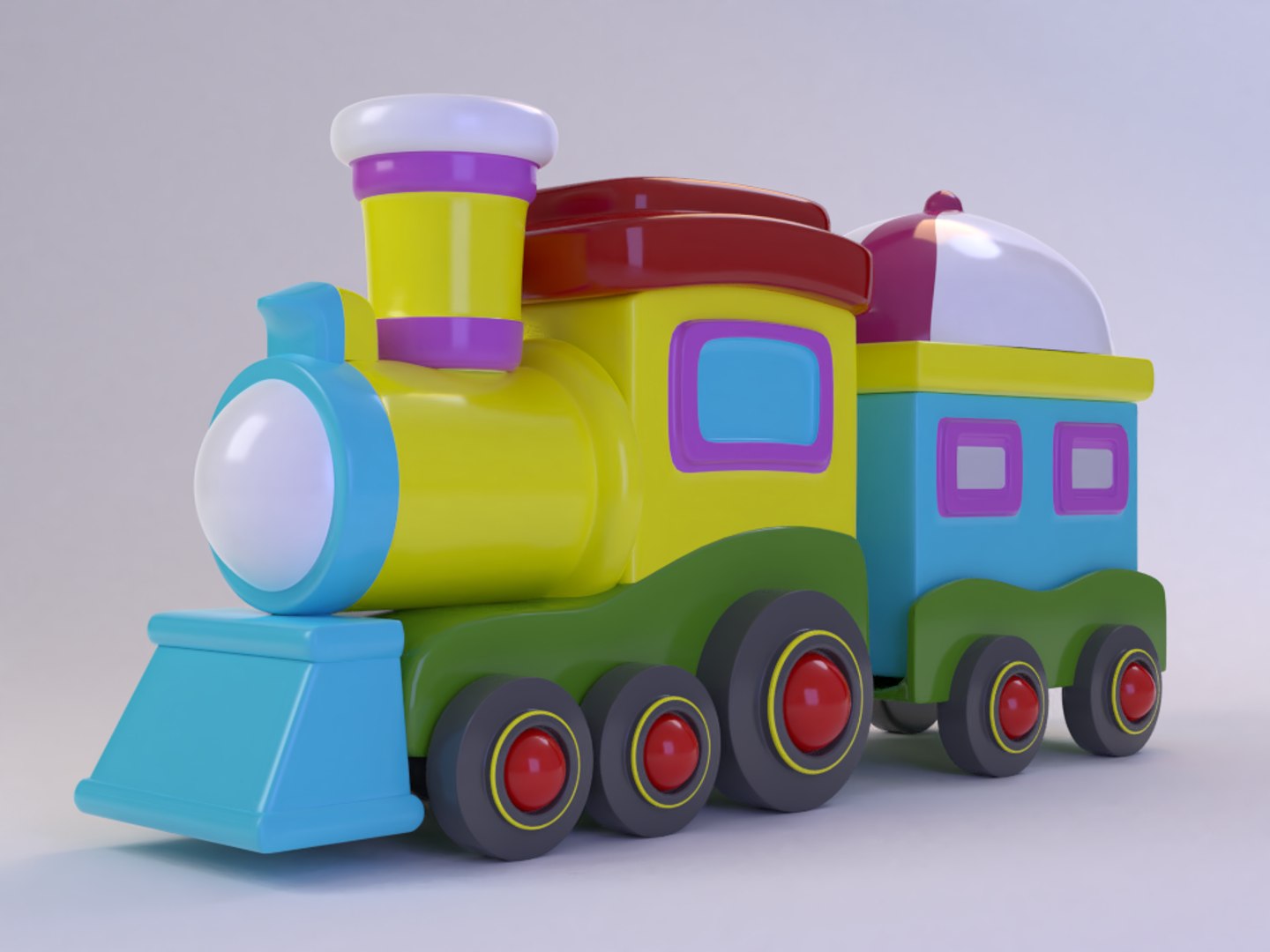 Cartoon Toy Train 3D Model - TurboSquid 1525650