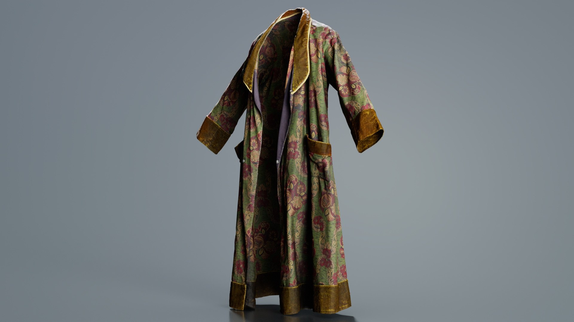 3D Robe Historic Detailed Open Remastered Model - TurboSquid 2360233