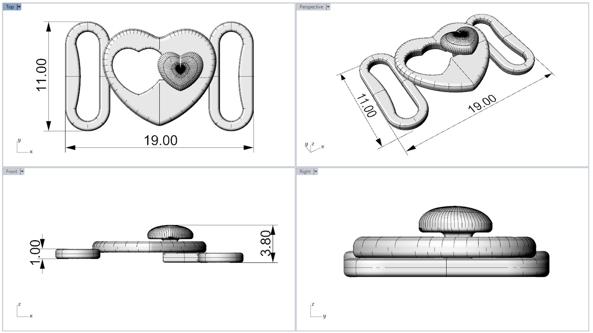 3D Snap And Click Fastener - TurboSquid 1950788