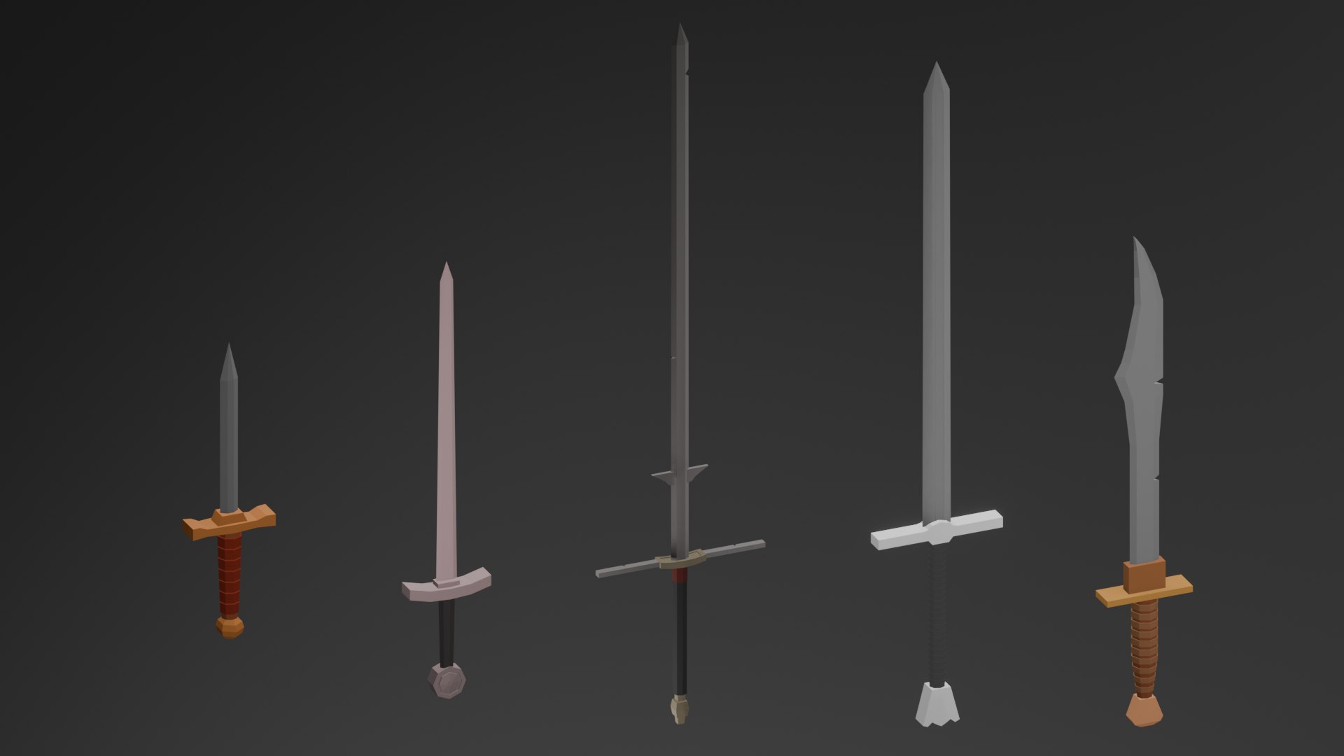 LOW POLY MEDIEVAL WEAPONS PACK 3D - TurboSquid 2245816