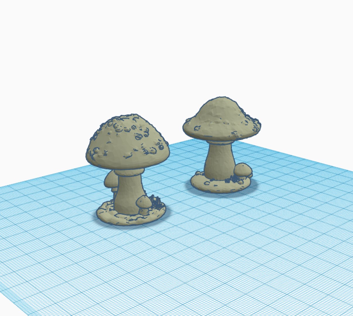 3D Printable Mushroom STL Files - Two Pack Digital Download For DIY ...