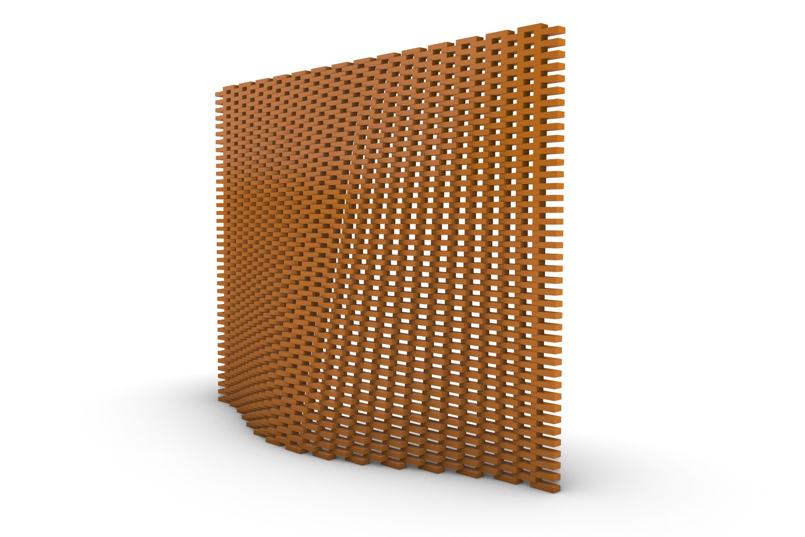 Wavy Sine Parametric Brick Wall V2 Model - TurboSquid 1968129