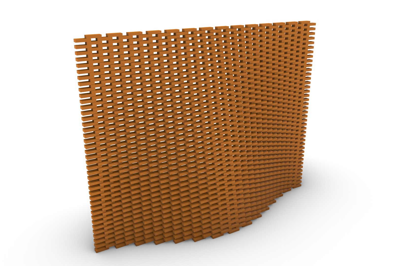 Wavy Sine Parametric Brick Wall V2 Model - TurboSquid 1968129