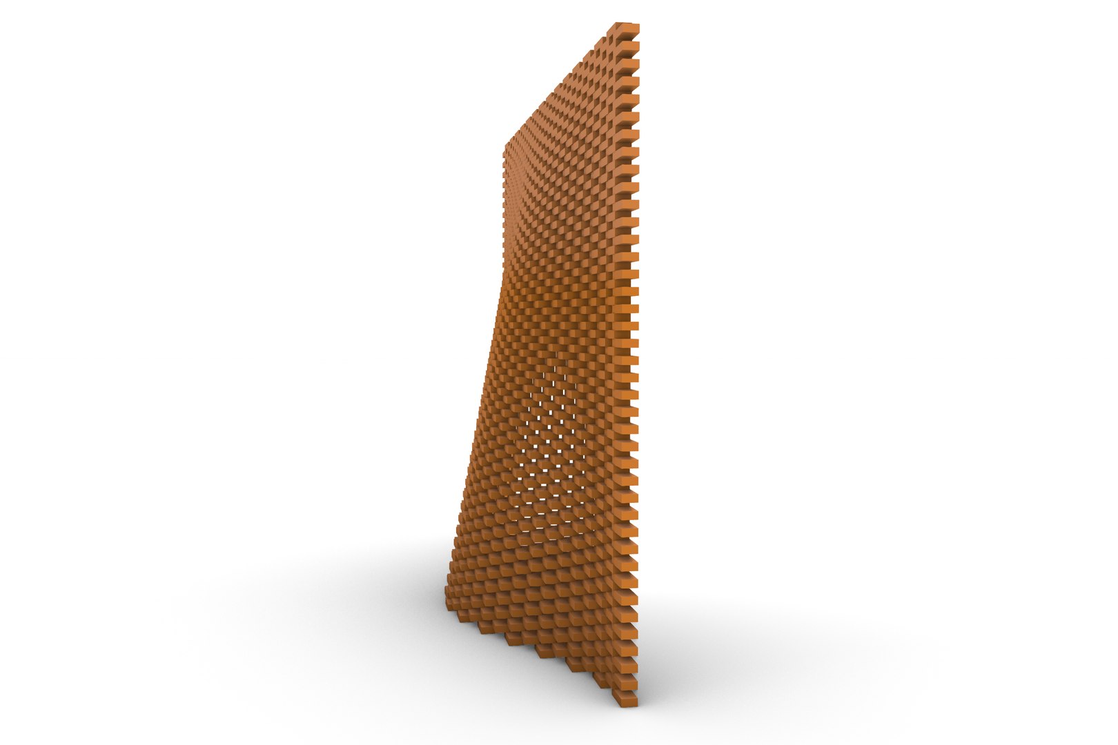 Wavy Sine Parametric Brick Wall V2 Model - TurboSquid 1968129