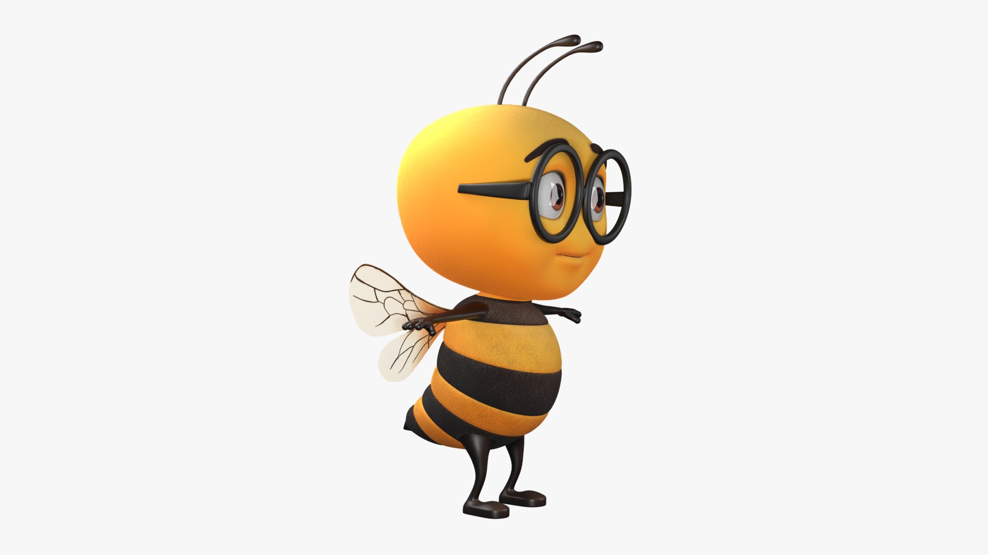 Cartoon Bee 3D Model - TurboSquid 2135812