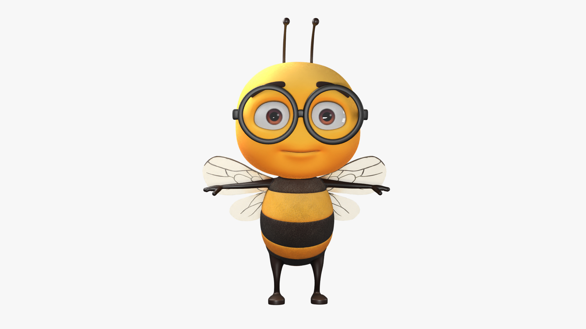 Cartoon Bee 3D Model - TurboSquid 2135812