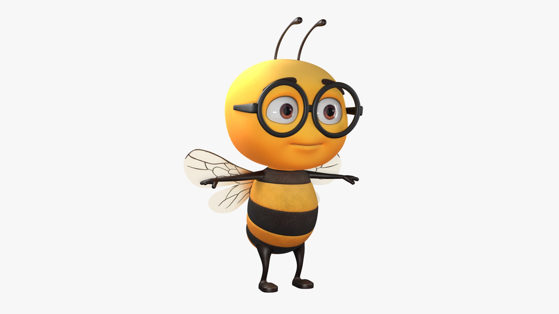 Cartoon Bee 3D Model - TurboSquid 2135812