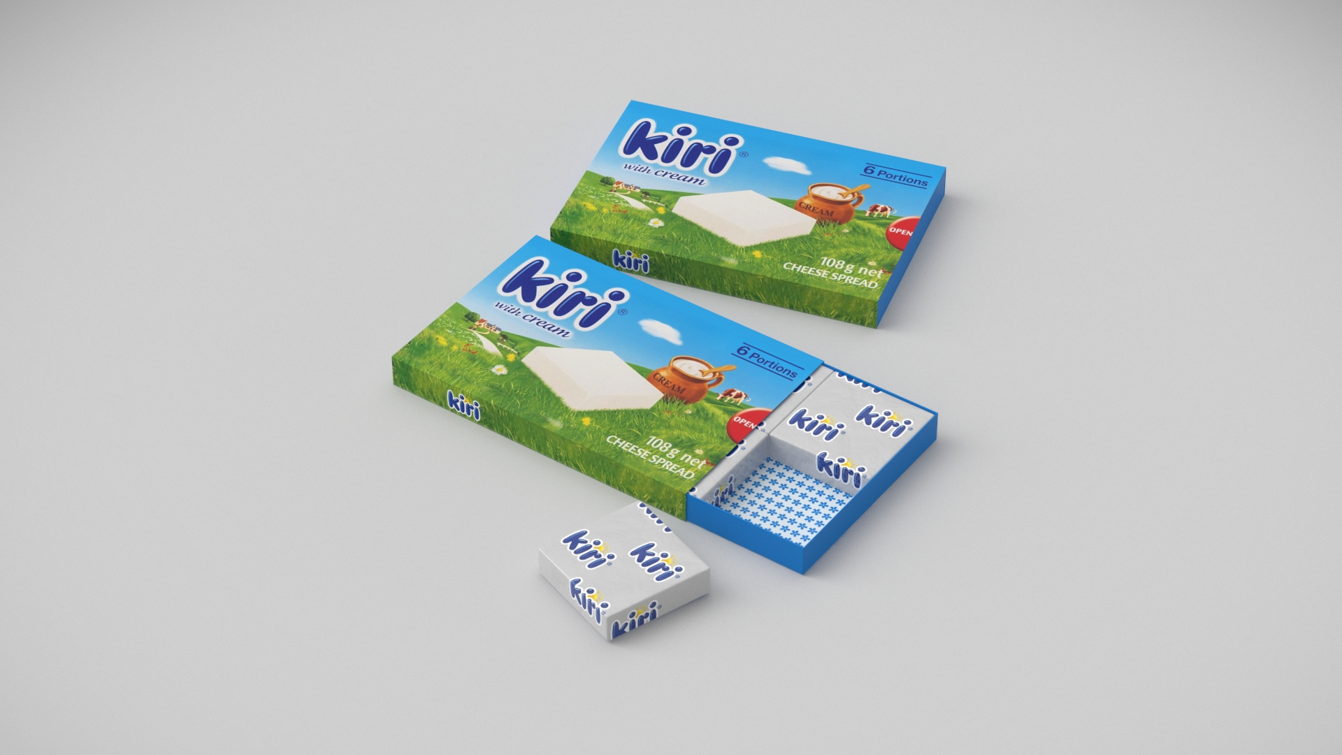 3D Kiri Cheese Model - TurboSquid 1660546