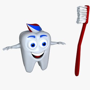 3D Cartoon Tooth Models - Browse & Download Formats - TurboSquid