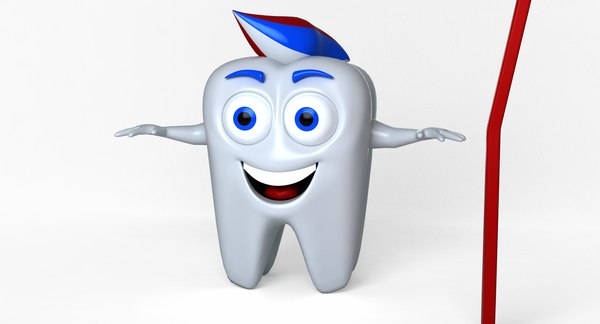 Cartoon tooth 3D model - TurboSquid 1384502