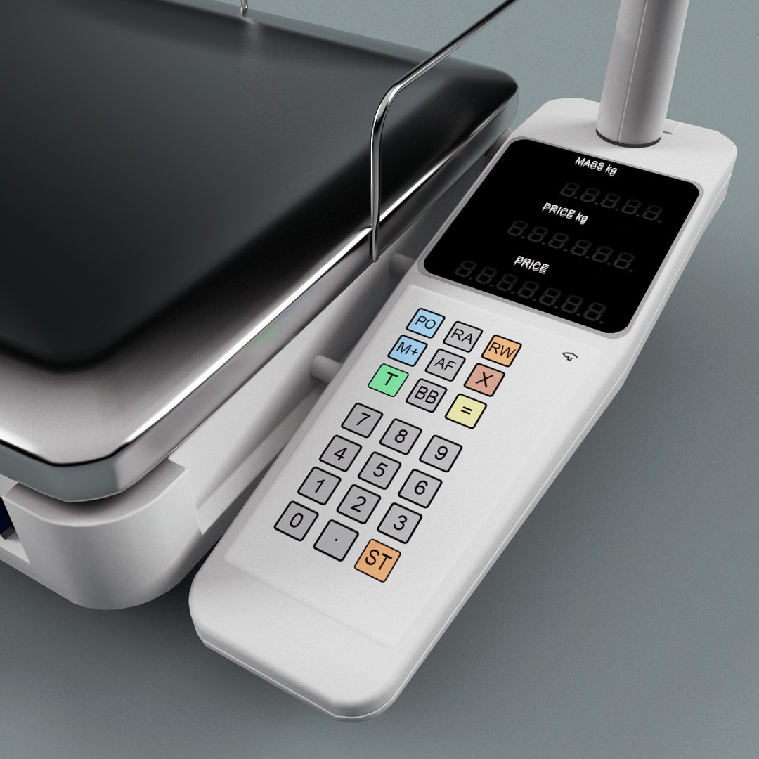 3dsmax supermarket retail scales