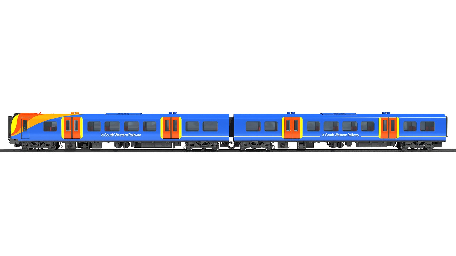 British Passenger Train 3D Model - TurboSquid 1854303