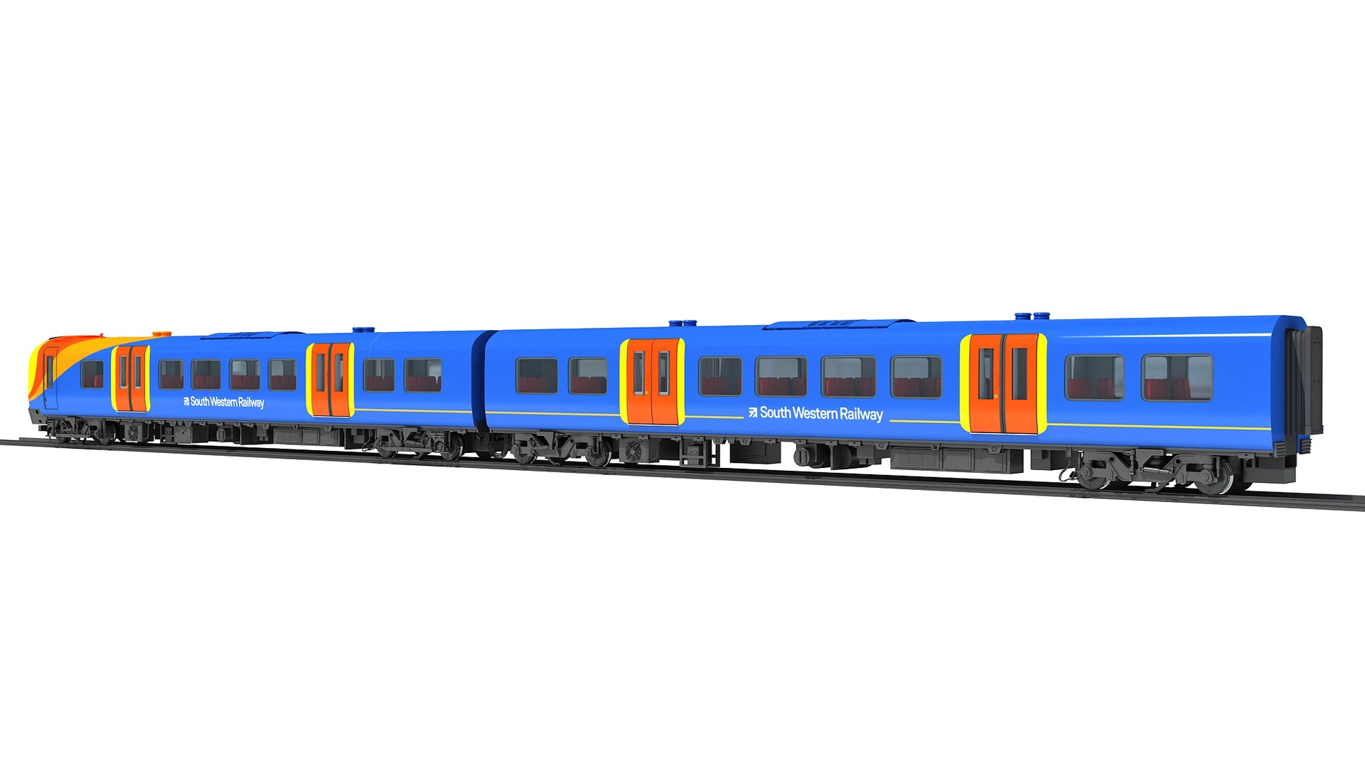 British Passenger Train 3D Model - TurboSquid 1854303