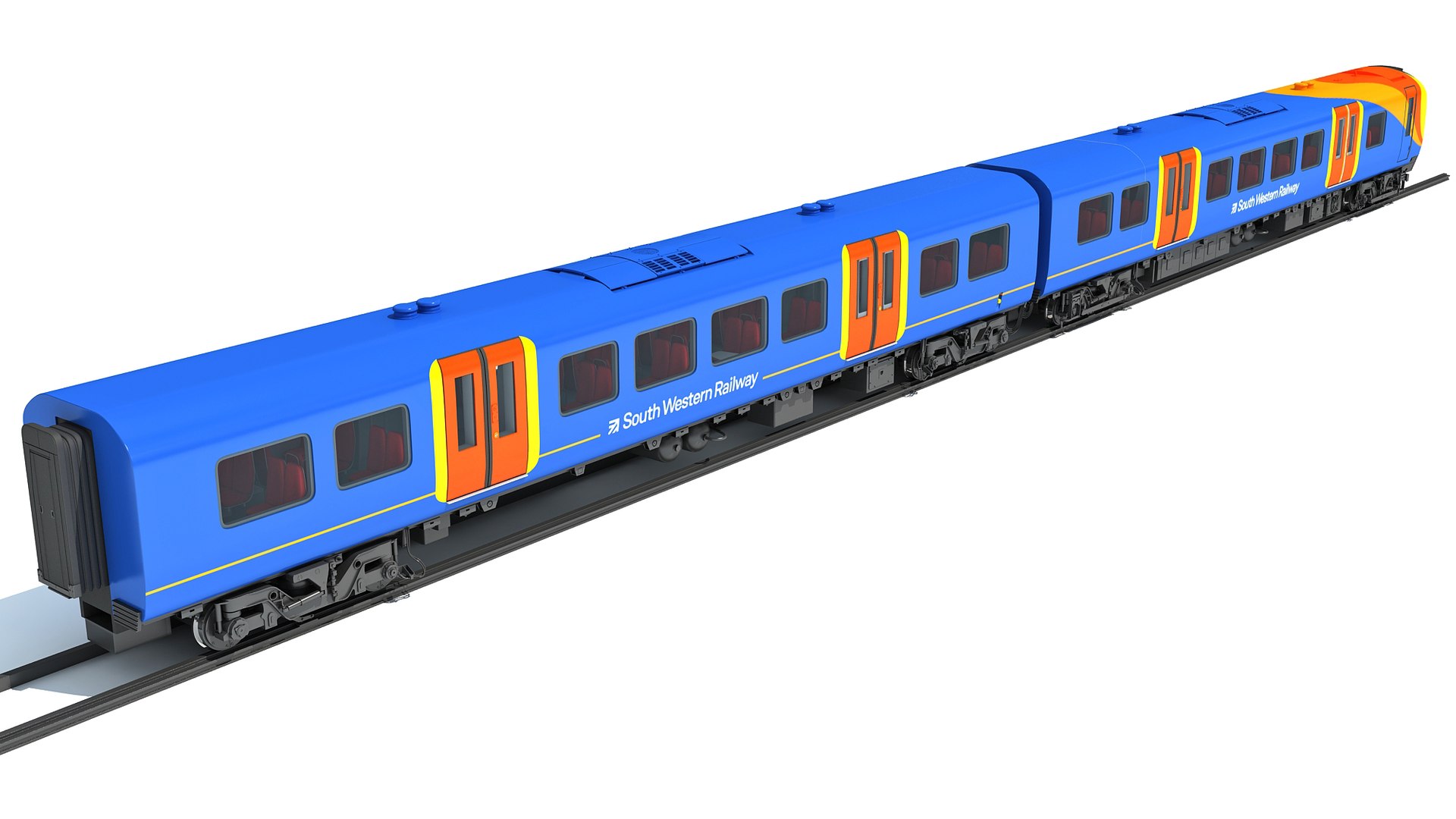 British Passenger Train 3D Model - TurboSquid 1854303