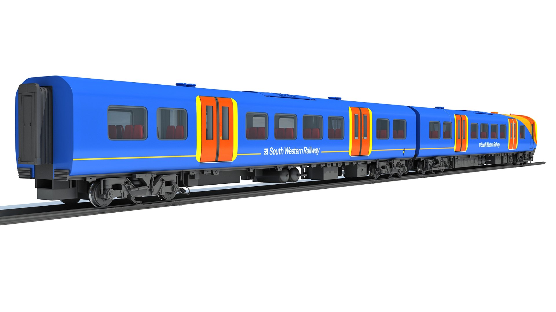 British Passenger Train 3D Model - TurboSquid 1854303