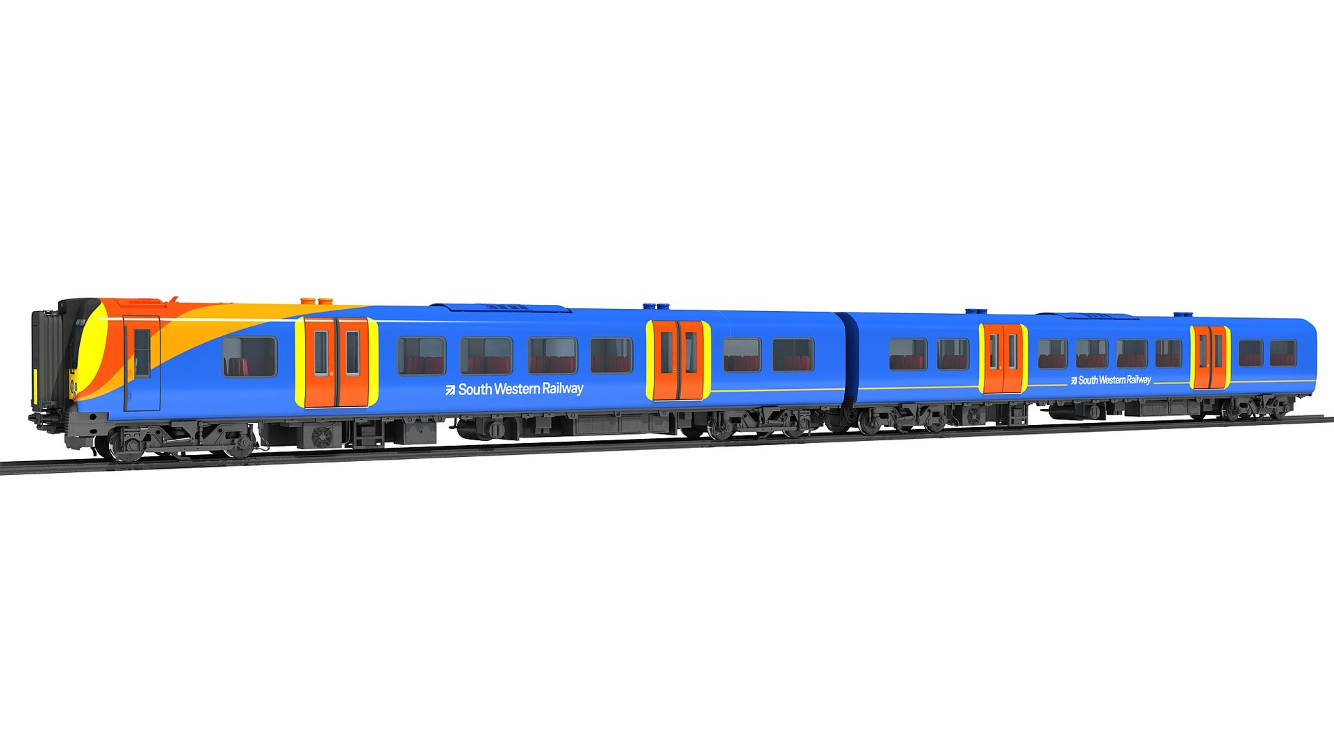 British Passenger Train 3D Model - TurboSquid 1854303