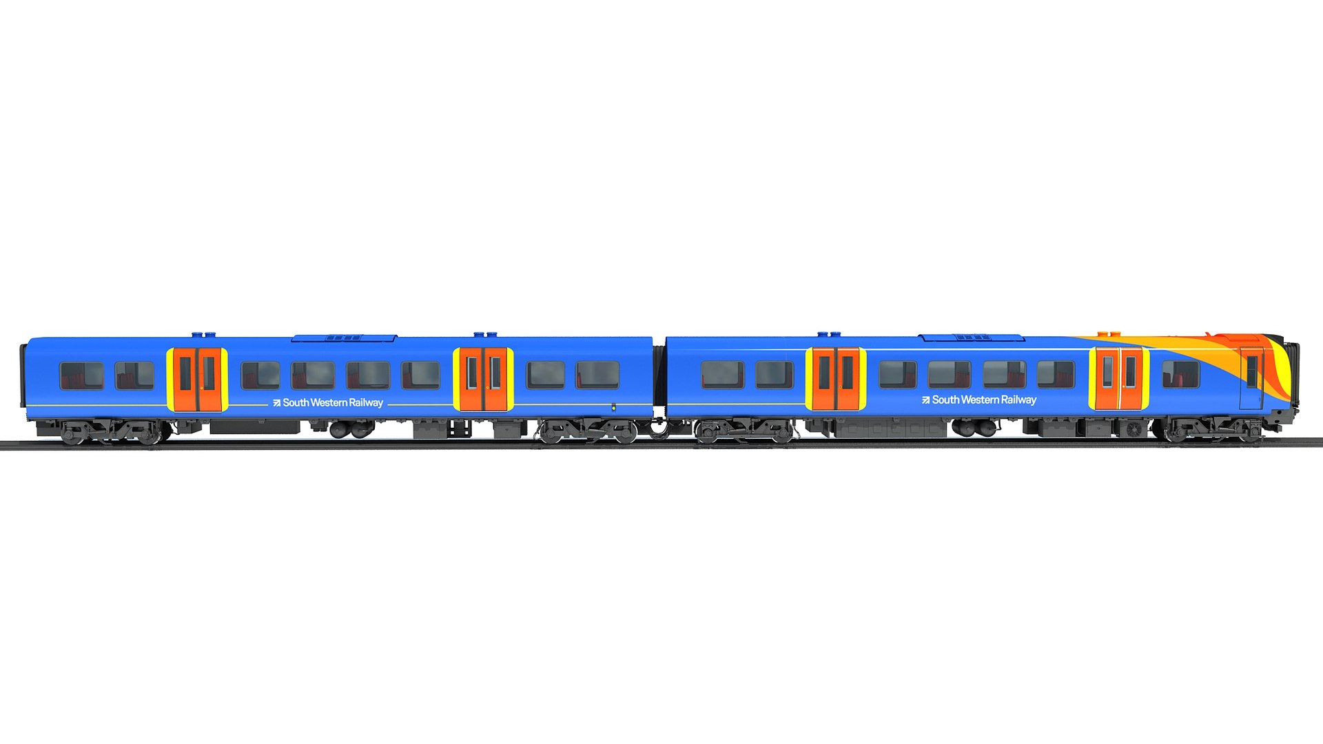 British Passenger Train 3D Model - TurboSquid 1854303