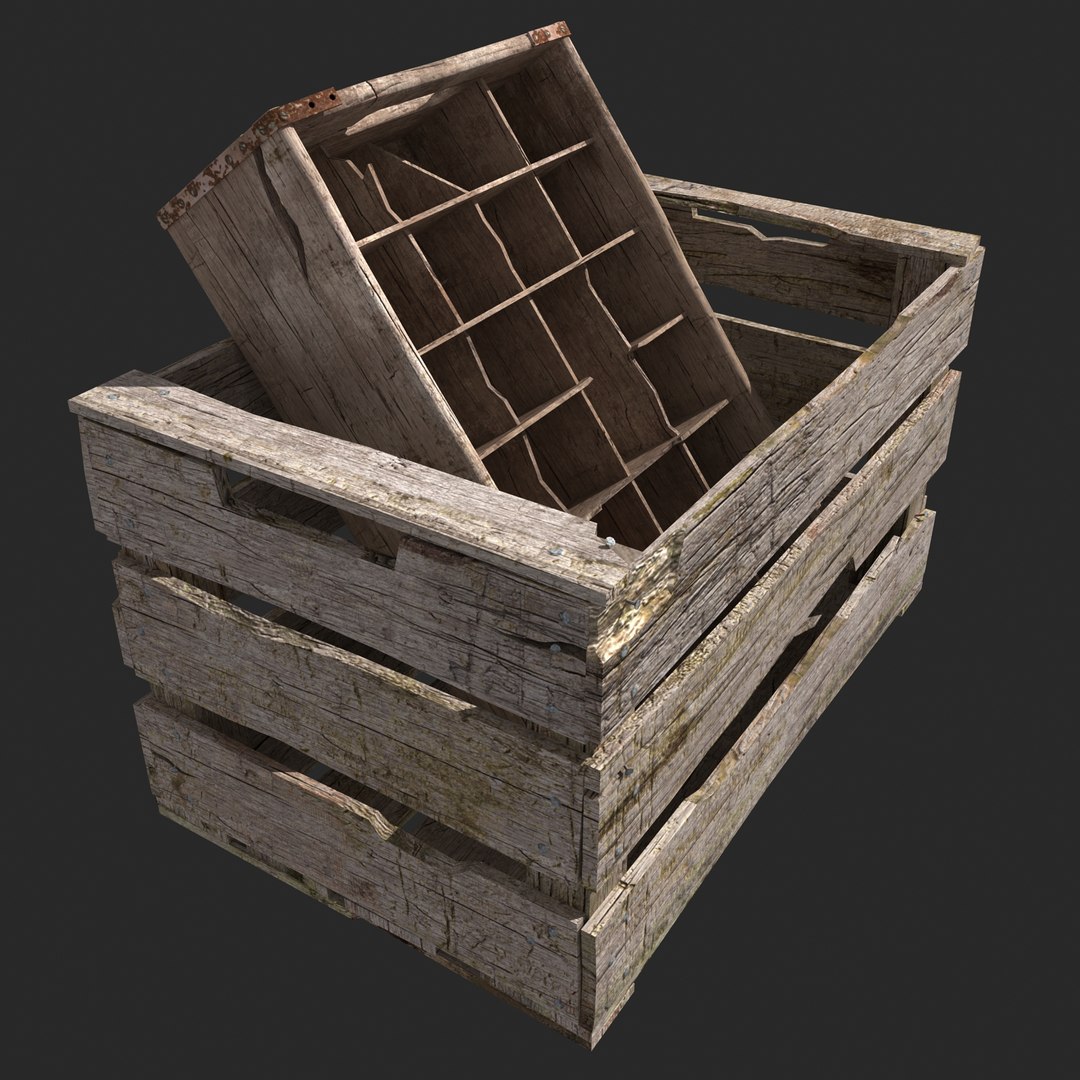 old crates 3d obj