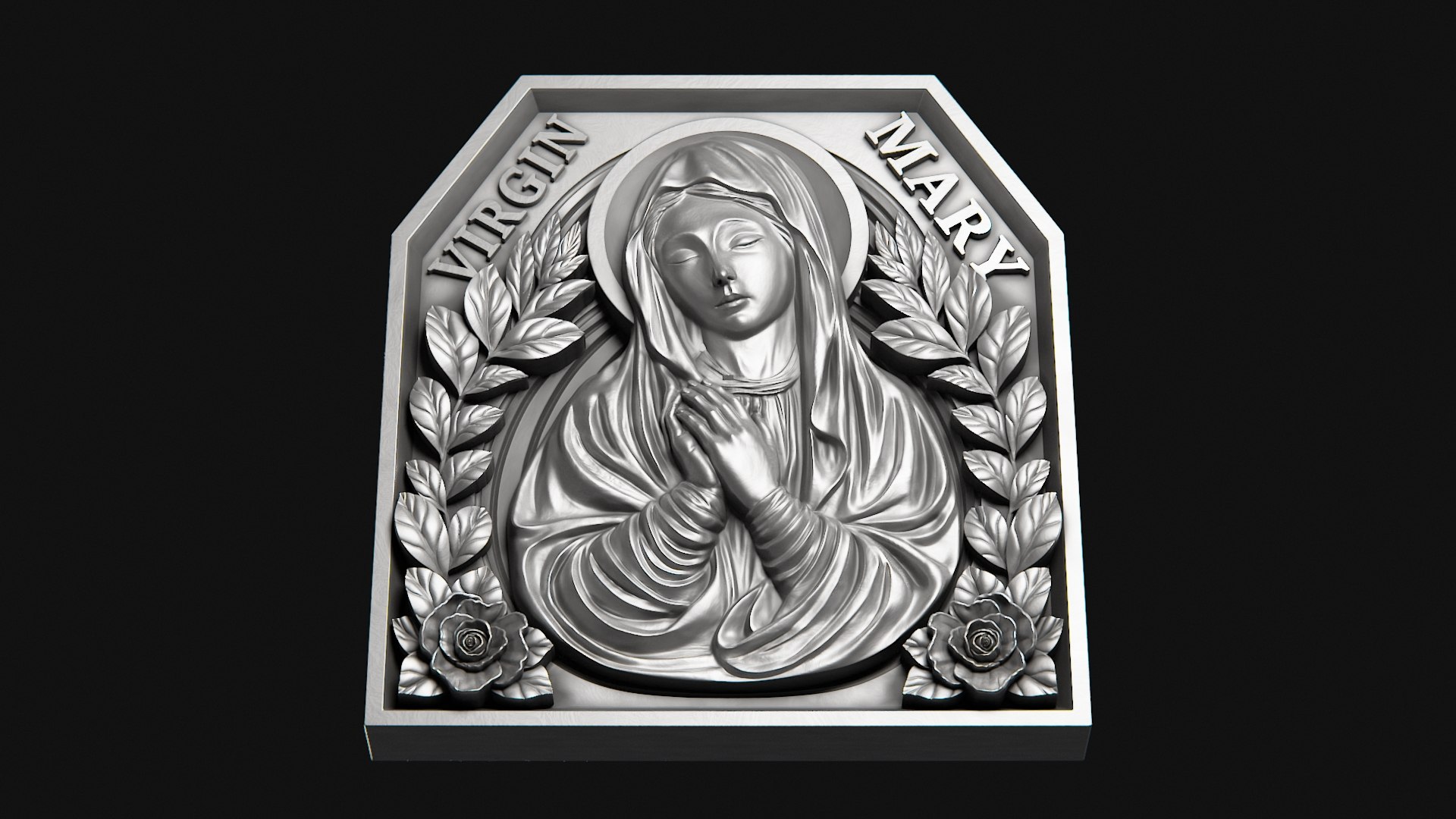 Virgin Mary Bas Relief - 2 3D Model - TurboSquid 2226769