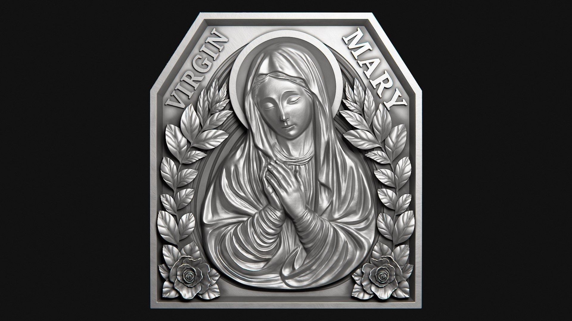 Virgin Mary Bas Relief - 2 3D Model - TurboSquid 2226769