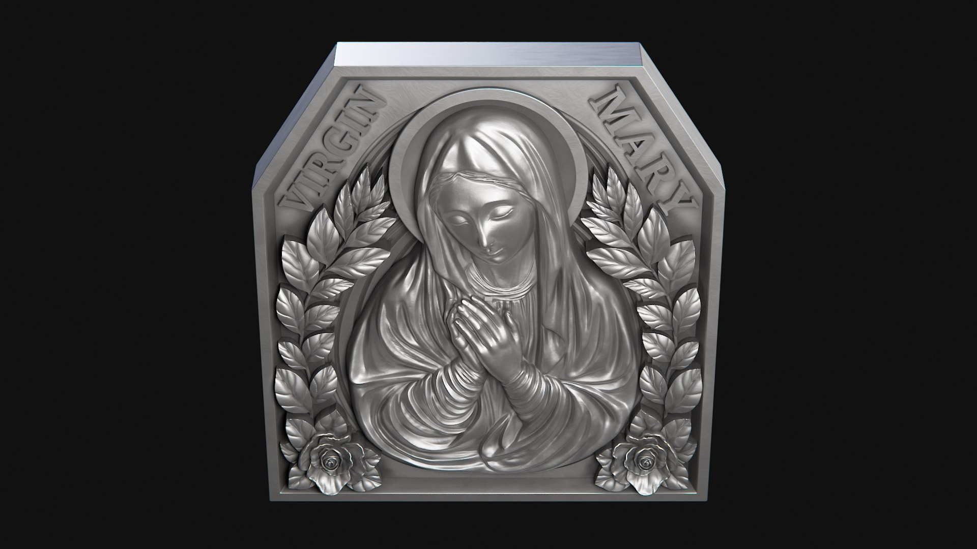 Virgin Mary Bas Relief - 2 3D Model - TurboSquid 2226769