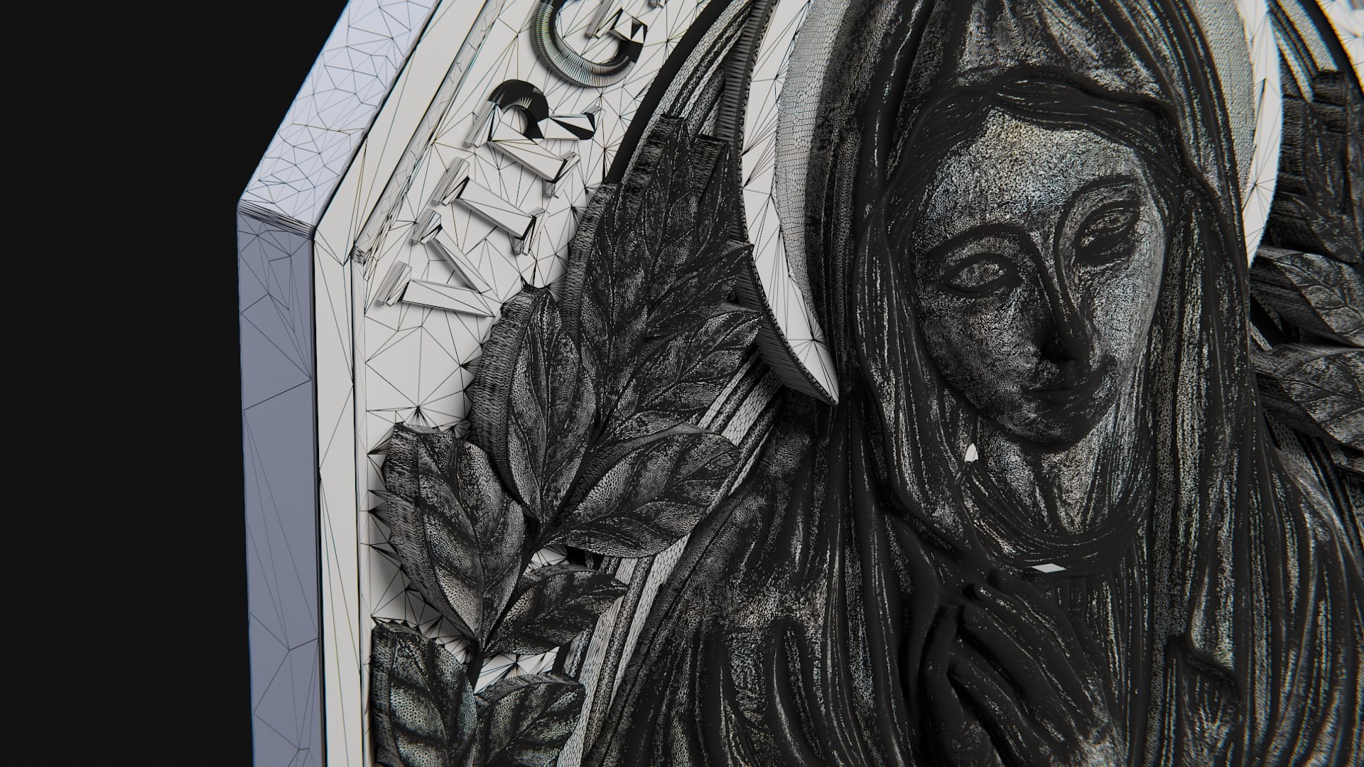 Virgin Mary Bas Relief - 2 3D Model - TurboSquid 2226769