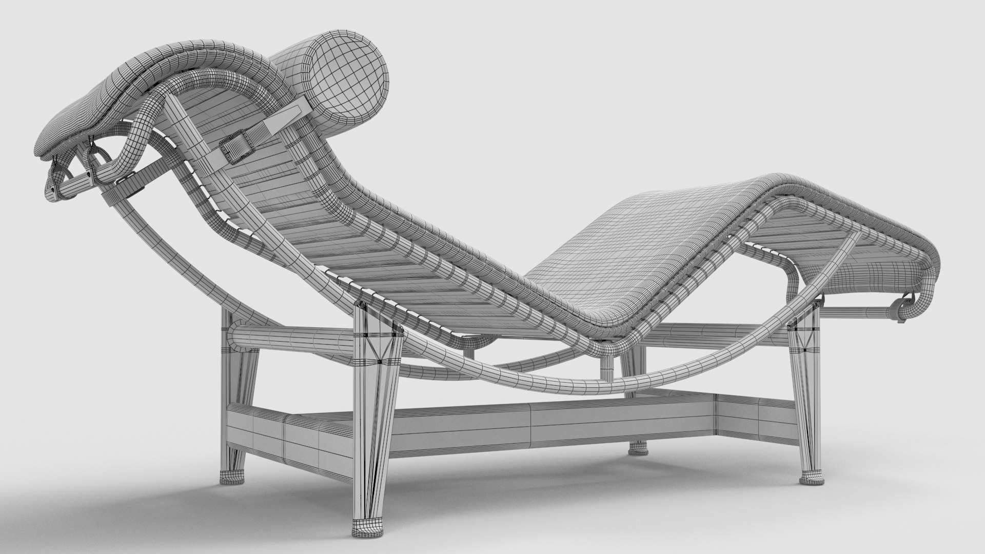 3D Modern Chaise Longue Black Model - TurboSquid 1867193