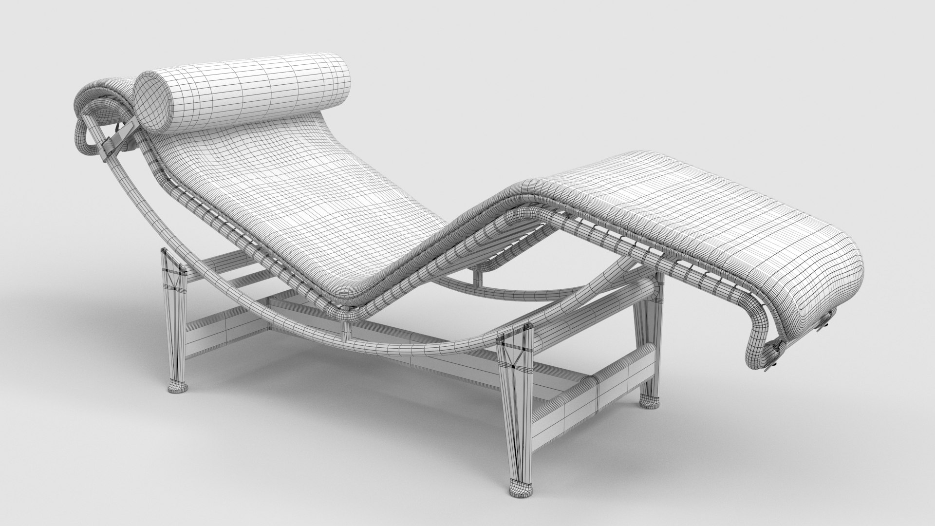 3D Modern Chaise Longue Black Model - TurboSquid 1867193