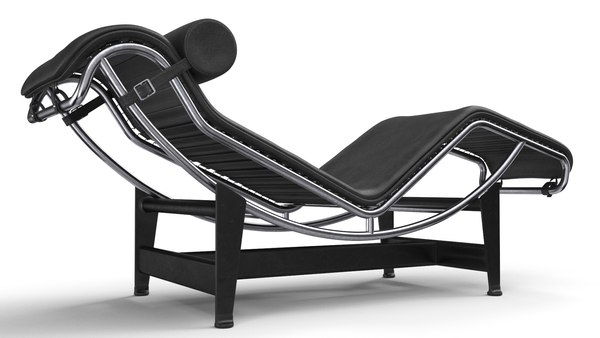 3D Modern Chaise Longue Black model - TurboSquid 1867193