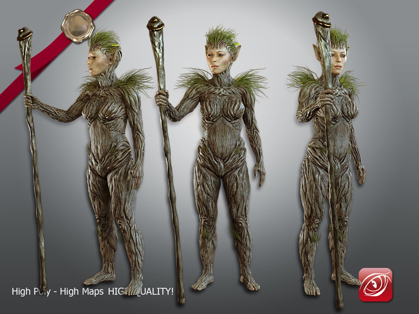 Female Nymph Nature 001 3D - TurboSquid 1286861