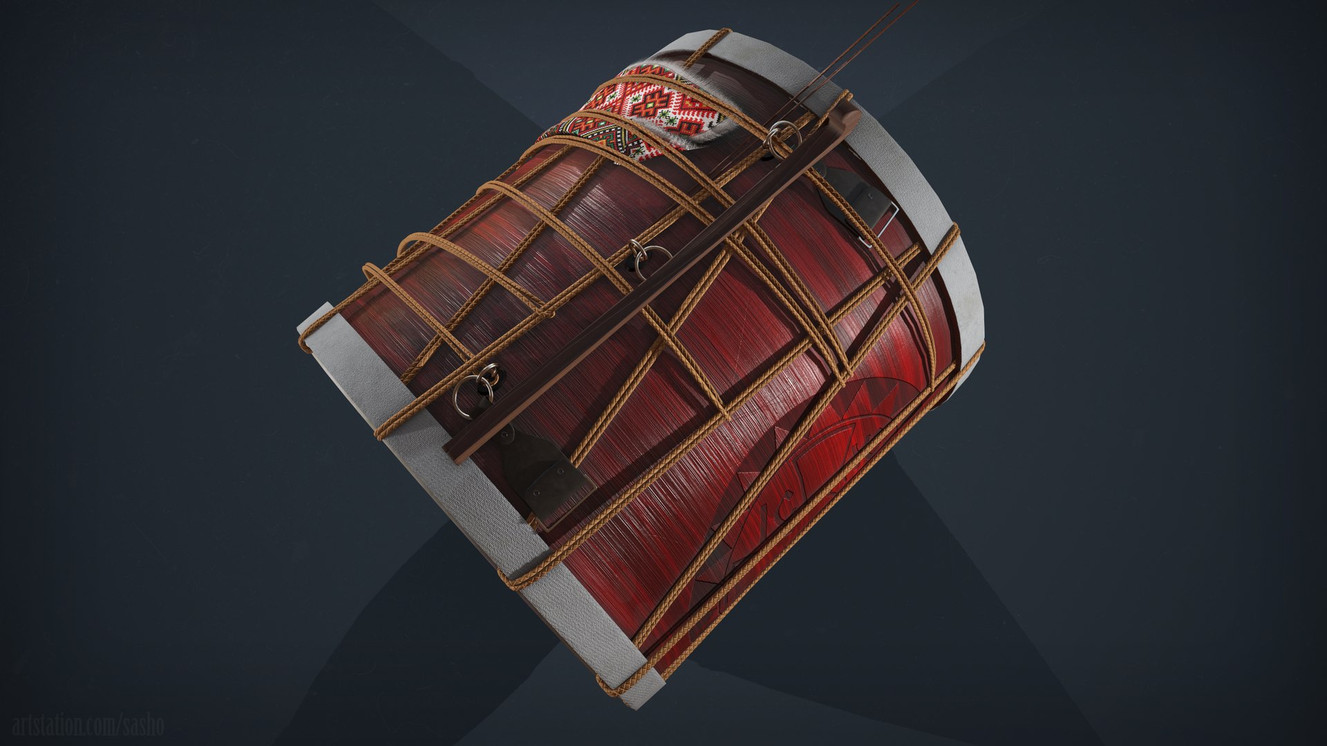 3D Traditional Drum Model - TurboSquid 1459839