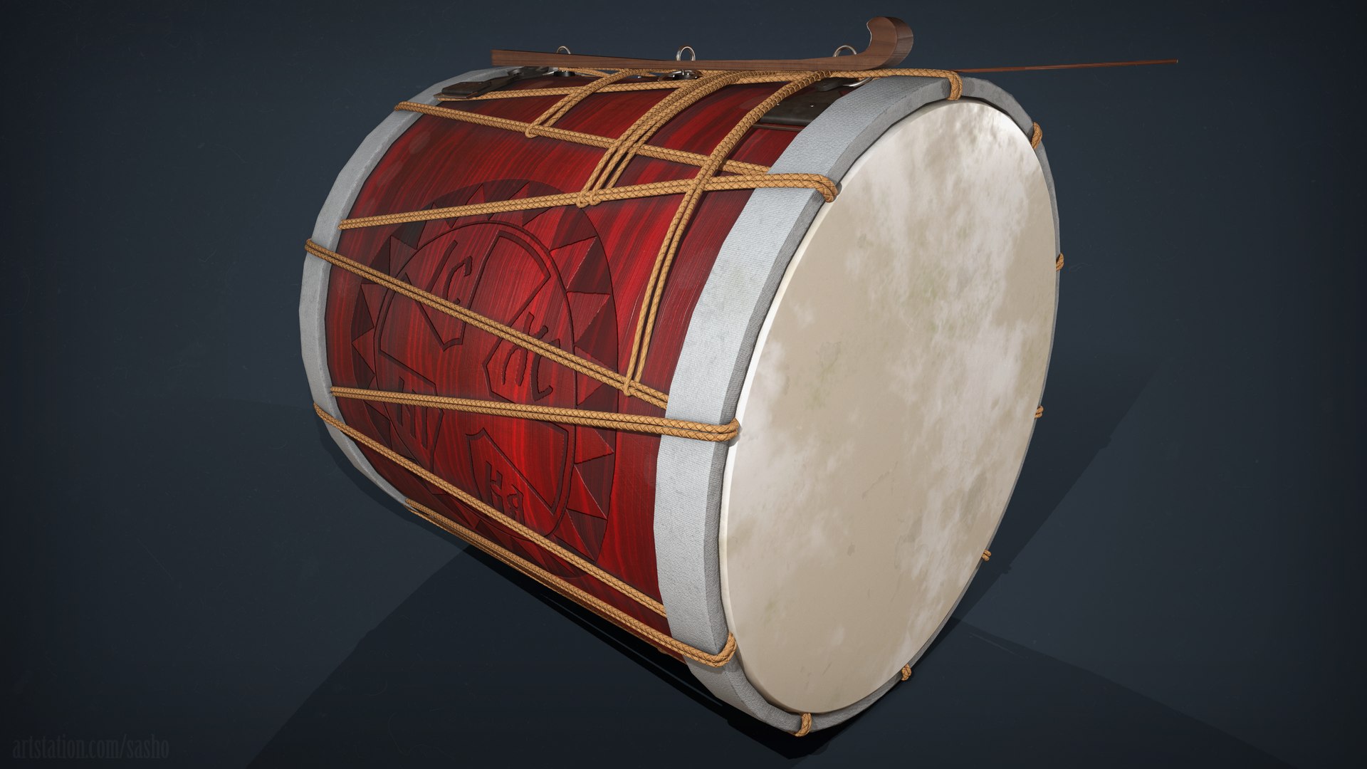 3D Traditional Drum Model - TurboSquid 1459839